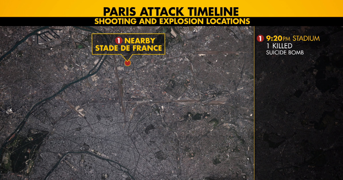 See a Map Timeline of the Paris Attacks