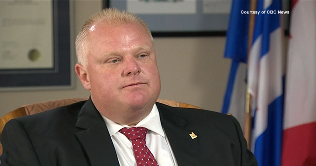 Rob Ford Confronts Picture of Himself With Crack Pipe