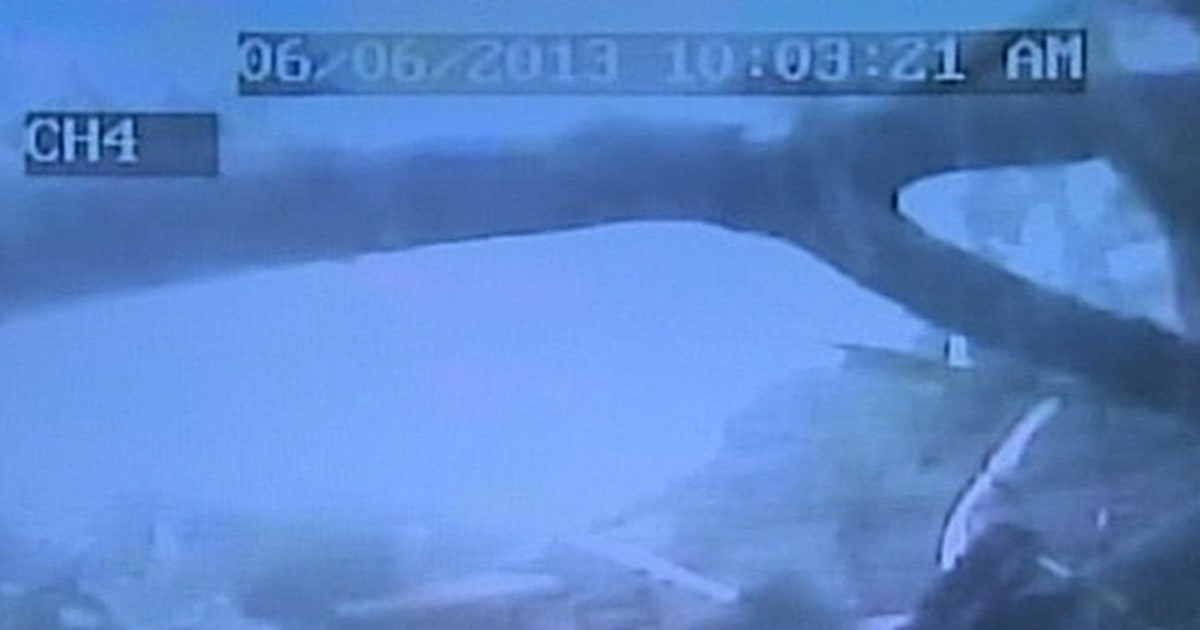 Surveillance cam captures storm's wrath