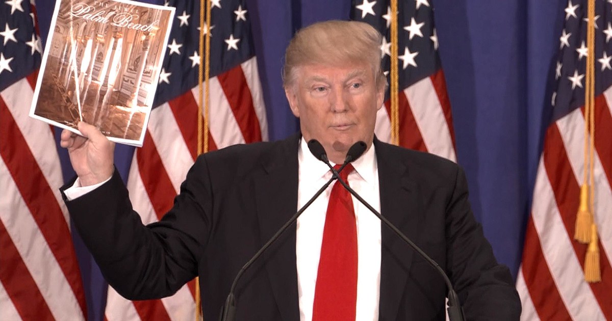 Trump Turns Press Conference Into Product Placement Ad