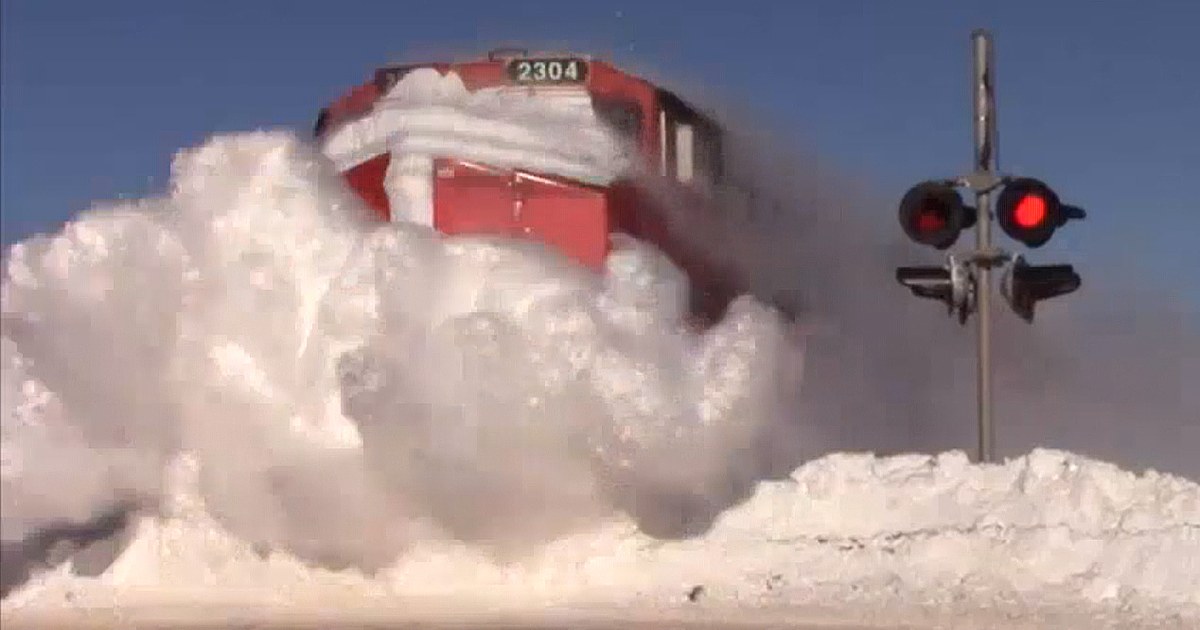 Train-Based Snowplows Clear the Tracks