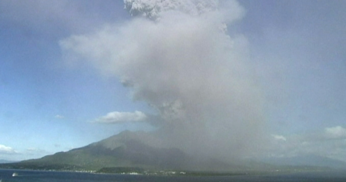 City covered in ash after volcano erupts