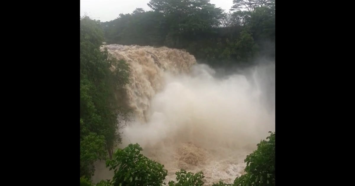 See Hurricane’s Awesome Effect on Waterfall