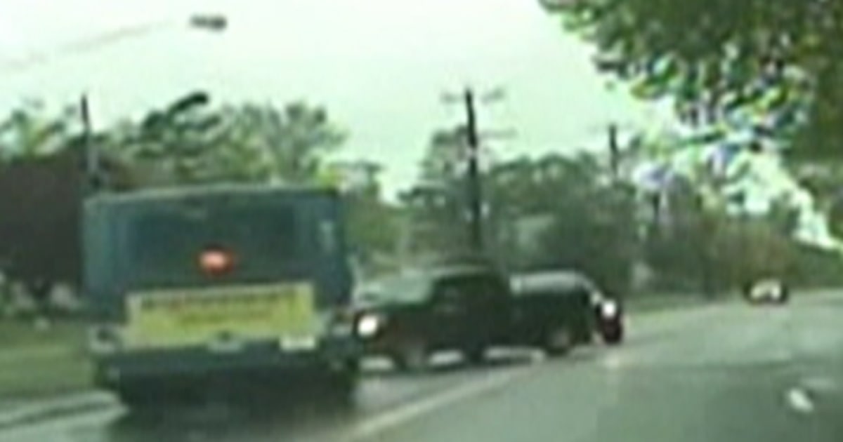 Runaway bus caught on dash-cam