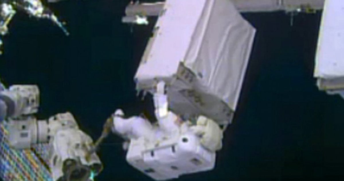 Spacewalkers complete crucial repairs