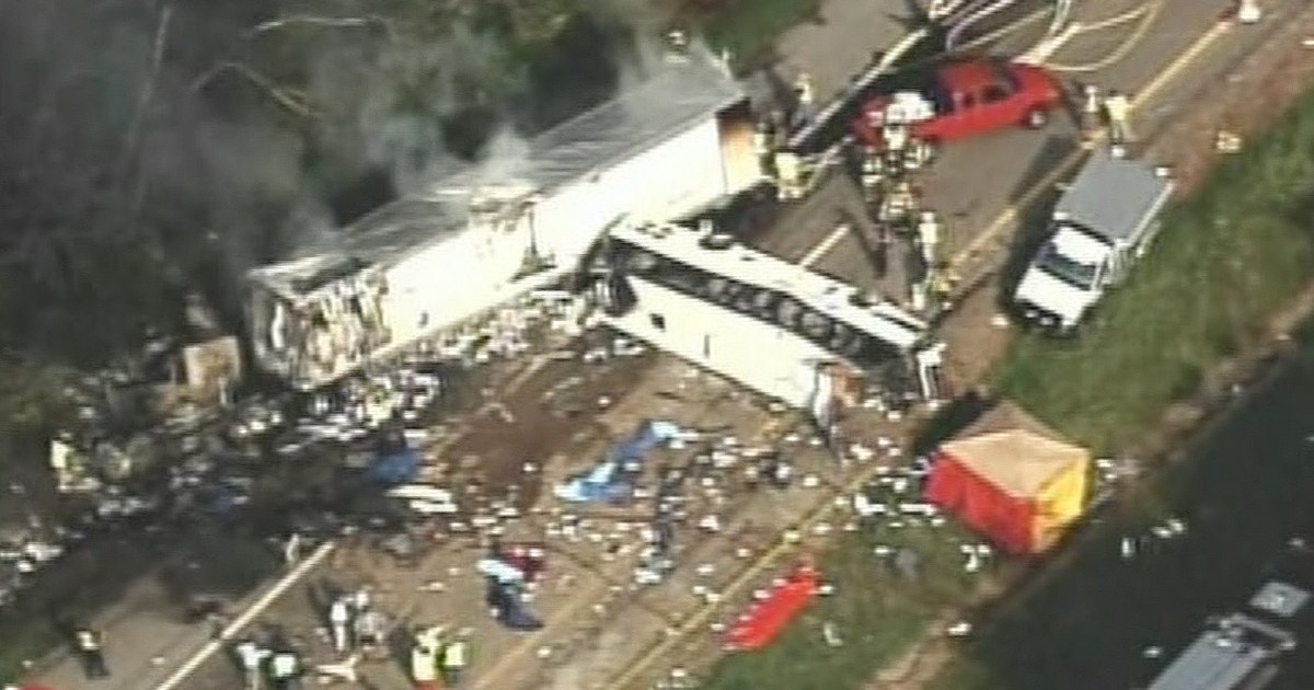 Church bus slams into tractor-trailer