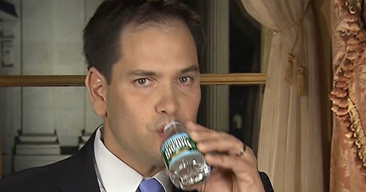 Rubio’s swig of water goes viral