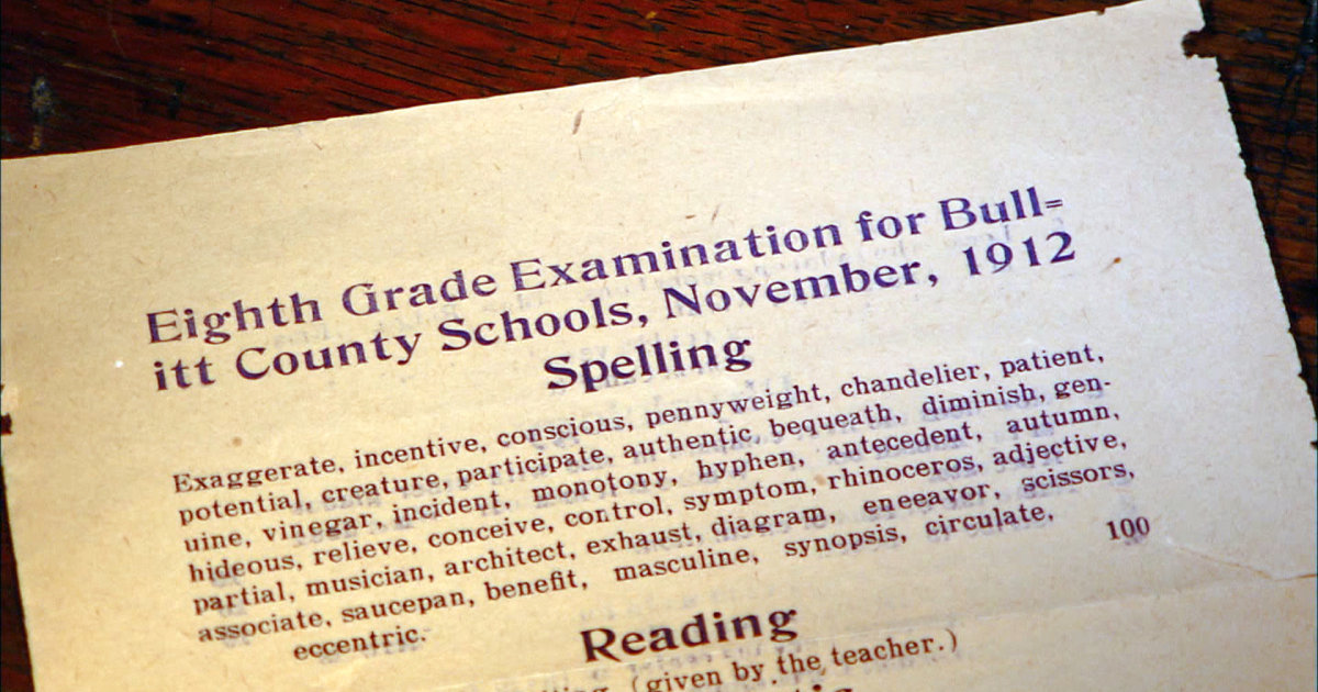 Think college is hard? Check out this high school test