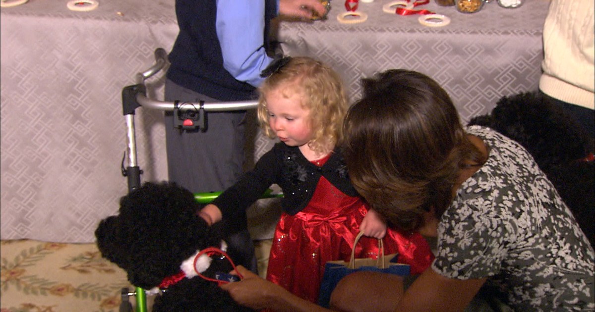 Little girl startled at Sunny’s exuberant greeting