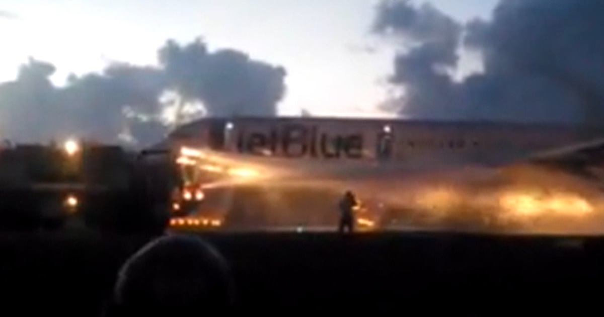 JetBlue Plane Catches Fire