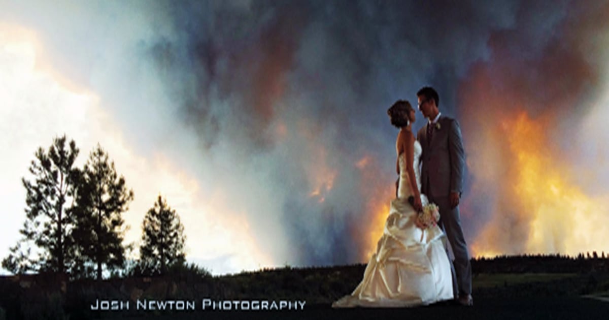 Wildfire Wedding Backdrop: A Photographer’s Dream Photo