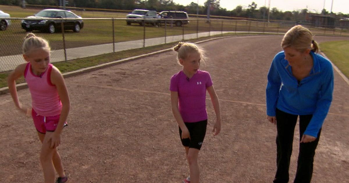 Tween endurance runners give Kate Snow some tips