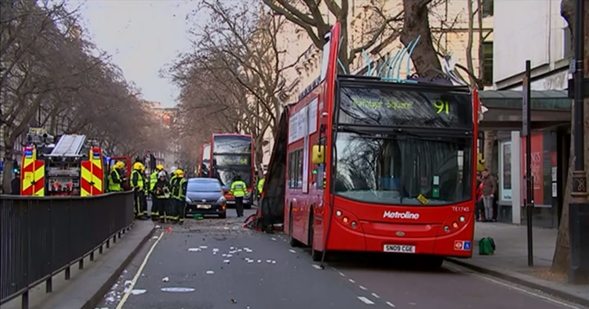 Tree Rips London Bus Roof Clean Off