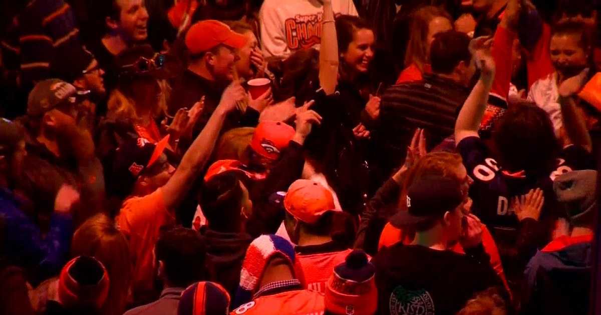 Broncos Fans Celebrate Super Bowl Victory in Downtown Denver