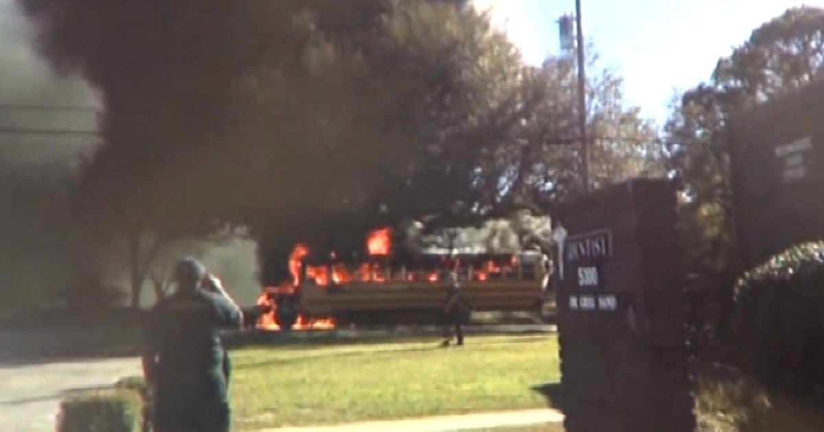 Alabama School Bus Blaze Caught on Camera