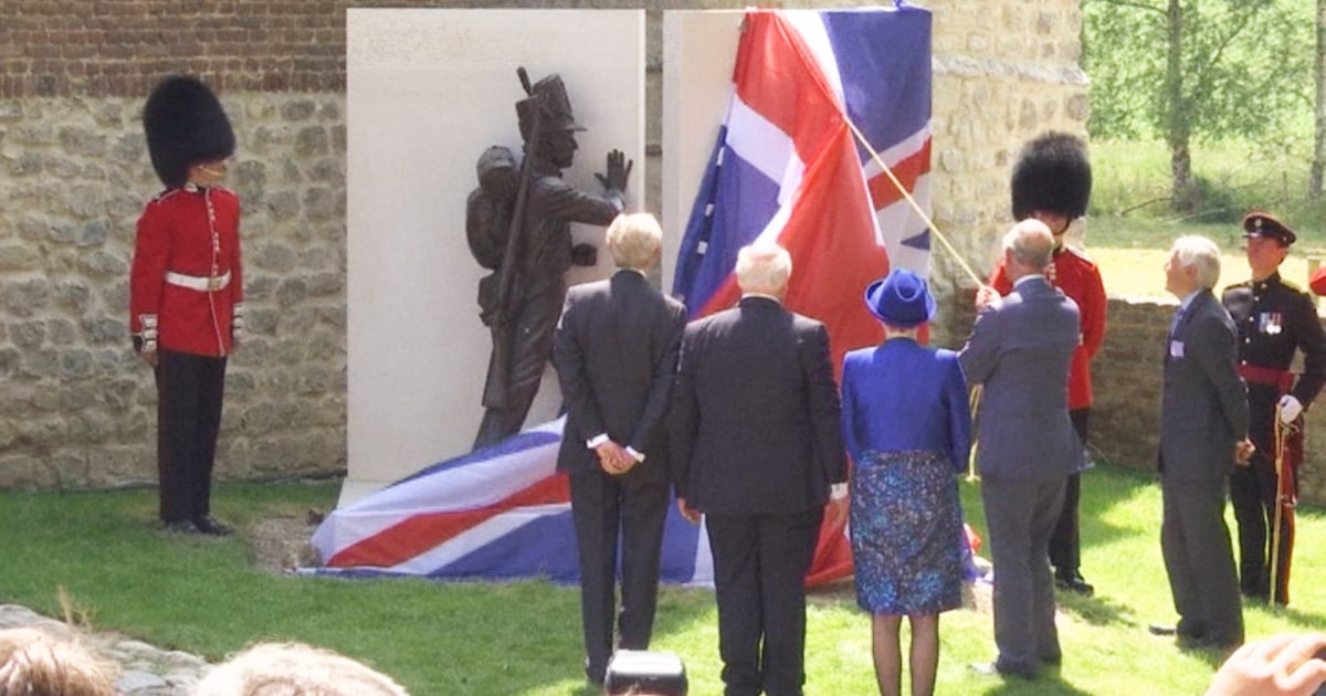 Prince Charles Unveils Waterloo Memorial