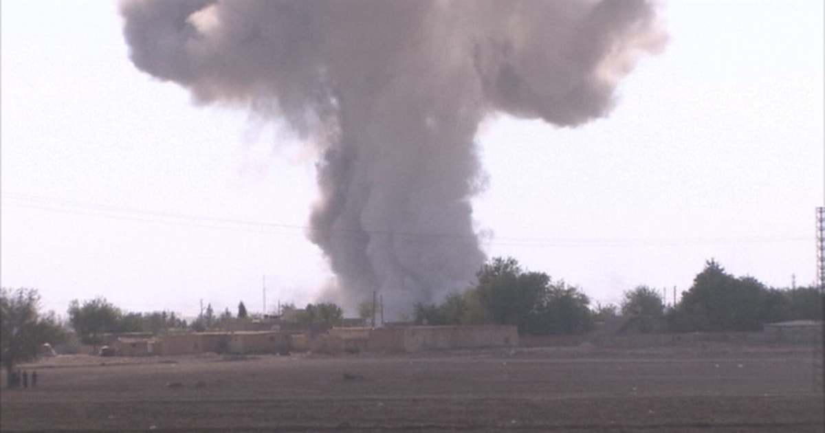 Huge Explosion in Kobani During Airstrike