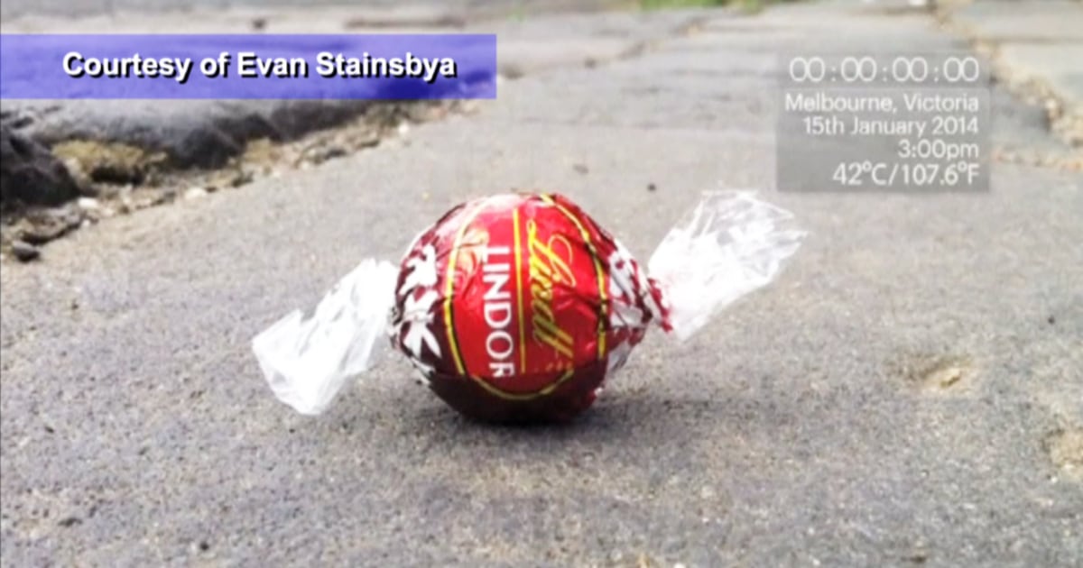 Time-Lapse Shows Chocolate Melting in Australia Heat