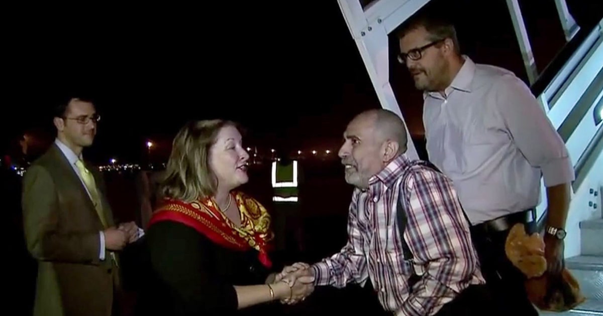Americans Sam Farran and Scott Darden (Plain Shirt) Greeted in Oman