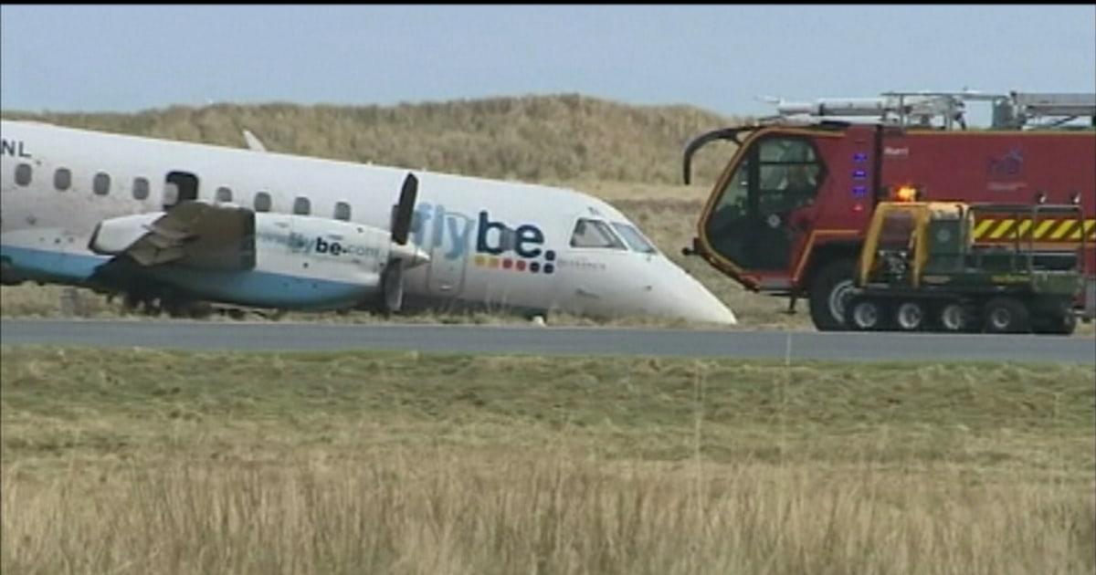 Plane Blown Off Runway in Scotland