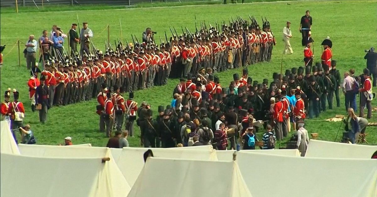Reenactment Marks 200th Anniversary of Battle of Waterloo