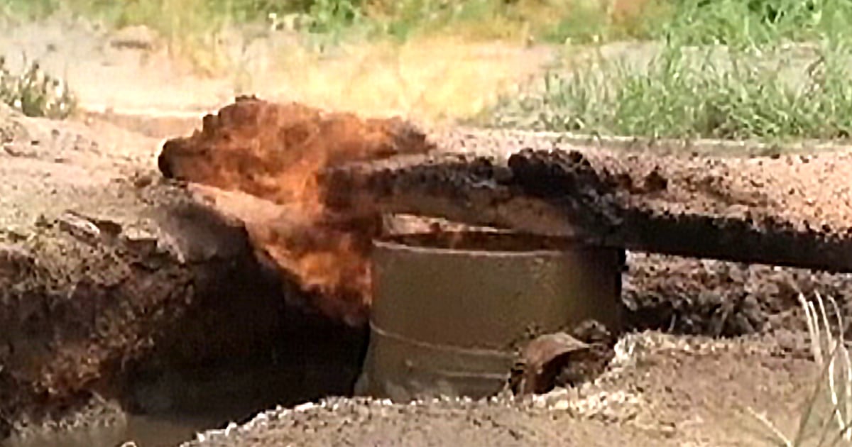 WATCH: Water Well Burns After Drilling, Cigarette Sparks Natural Gas