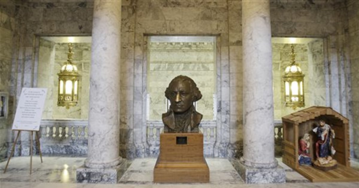 Atheist sign stolen from state holiday display