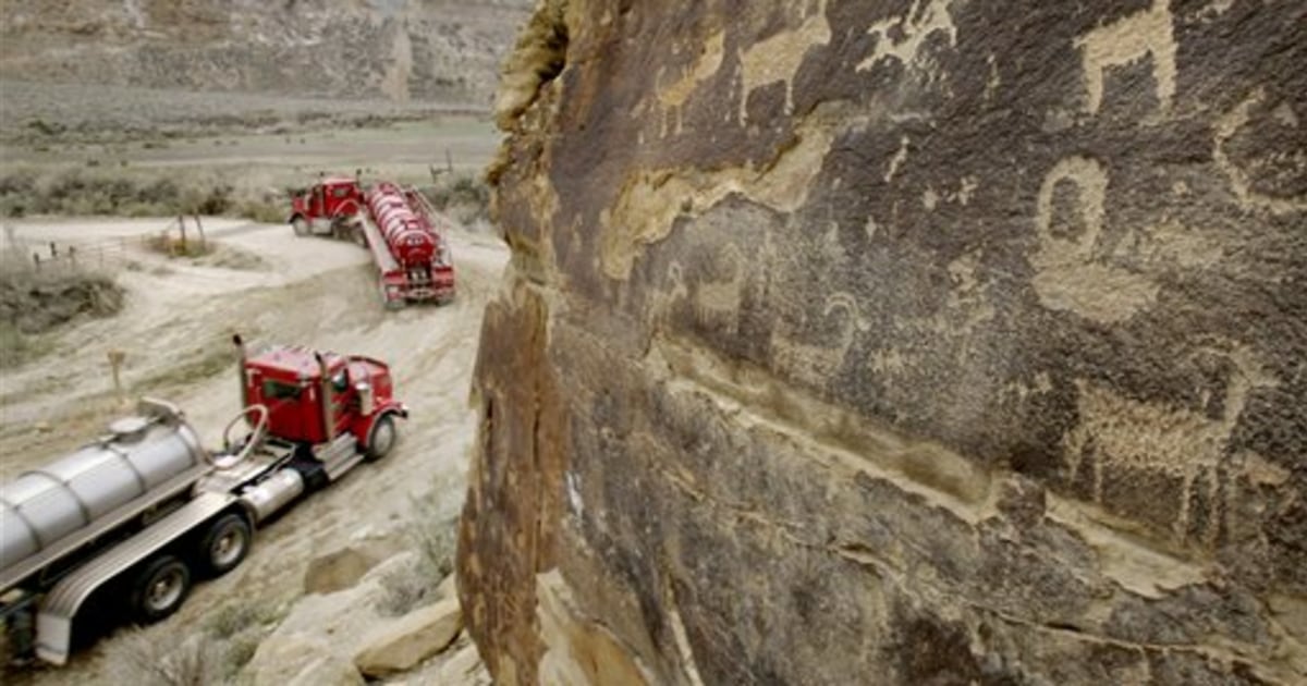 Dust up over natural gas, ancient rock art