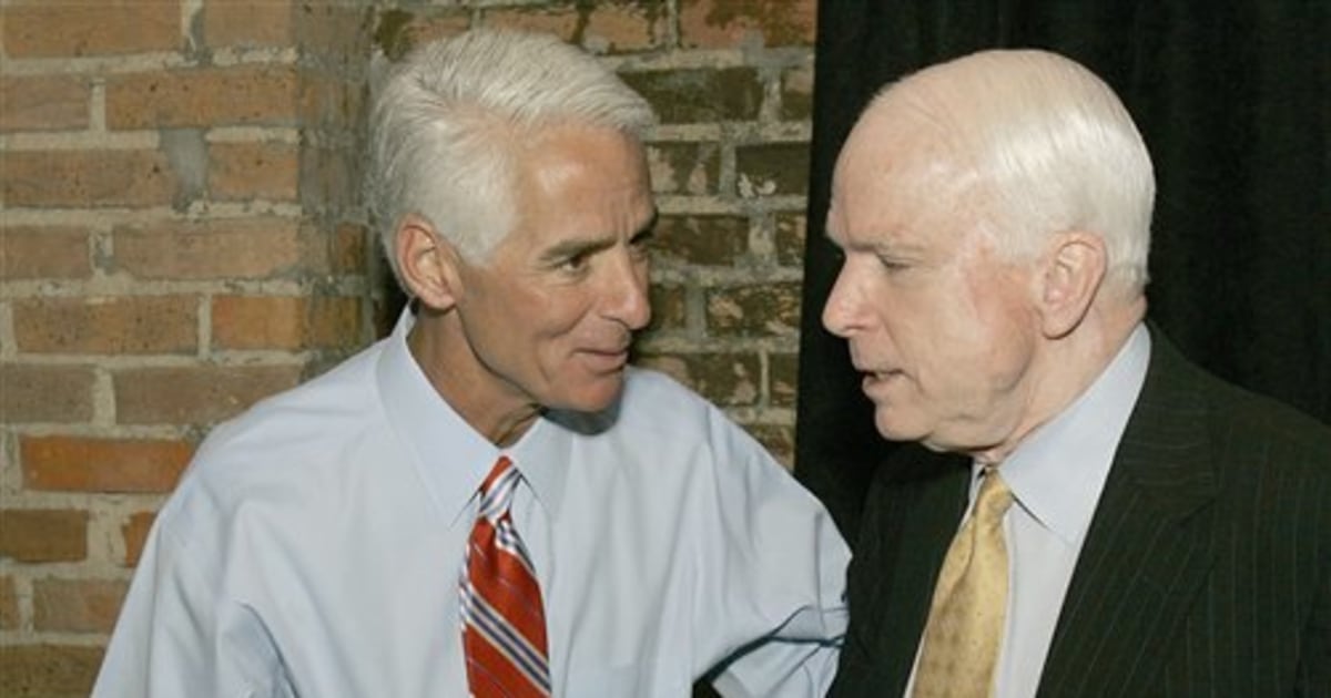 McCain draws praise from Florida's Crist