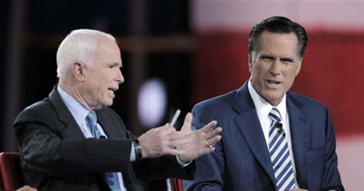 Romney, McCain debate on conservative values