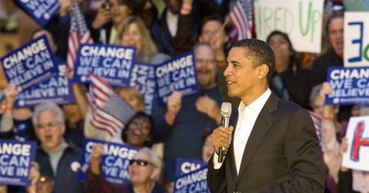 Obama rises from obscurity to verge of history