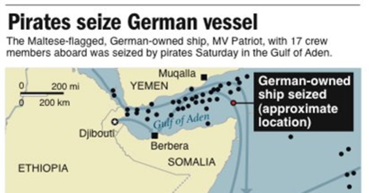 Pirates seize German ship, U.S. Navy reports