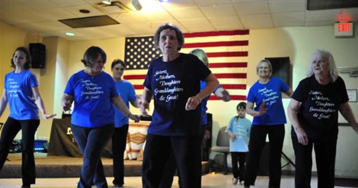 Family tap dances for mom's 80th birthday