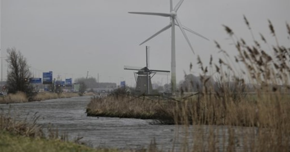 Flap over wind farm in land of windmills