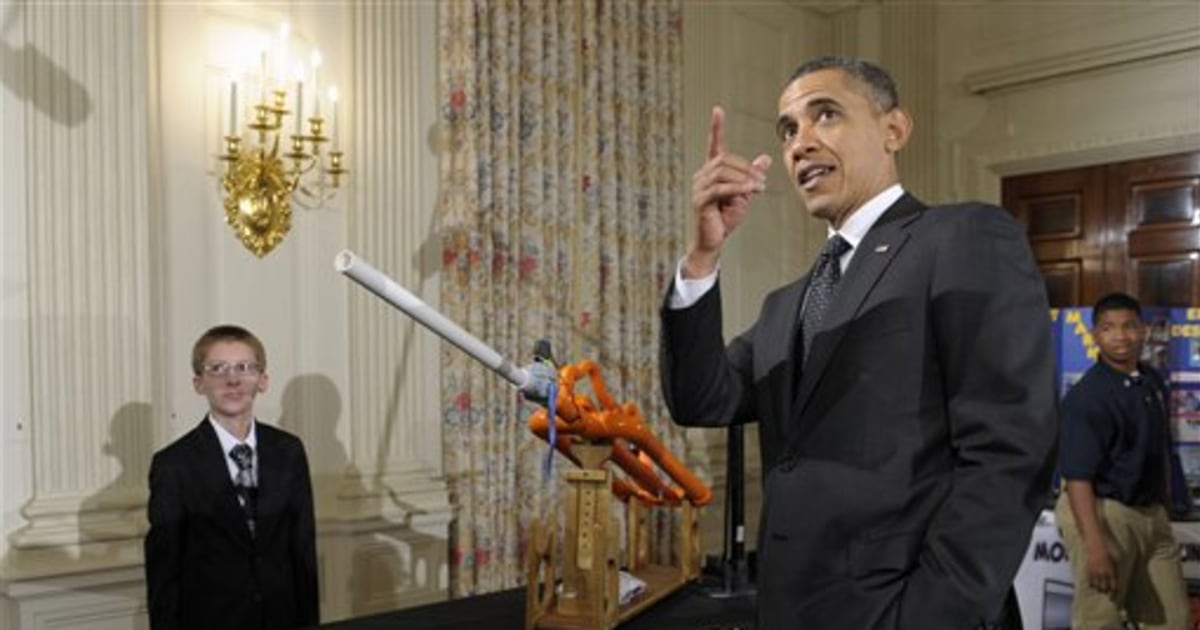 Obama's inner geek: robots to flying marshmallows