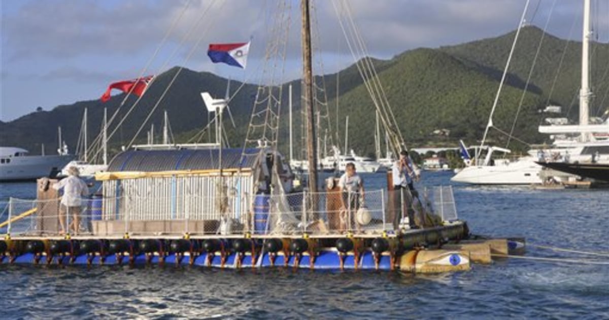 Sailor, 85, crosses Atlantic on raft with friends