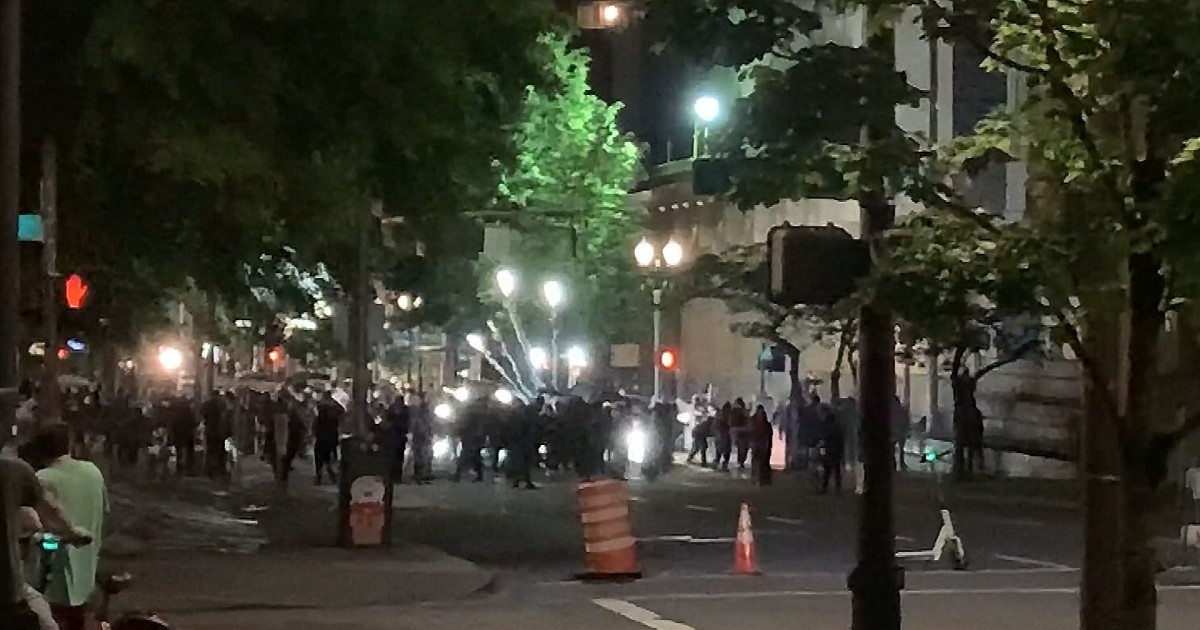 Police declare riot after George Floyd commemoration in Portland