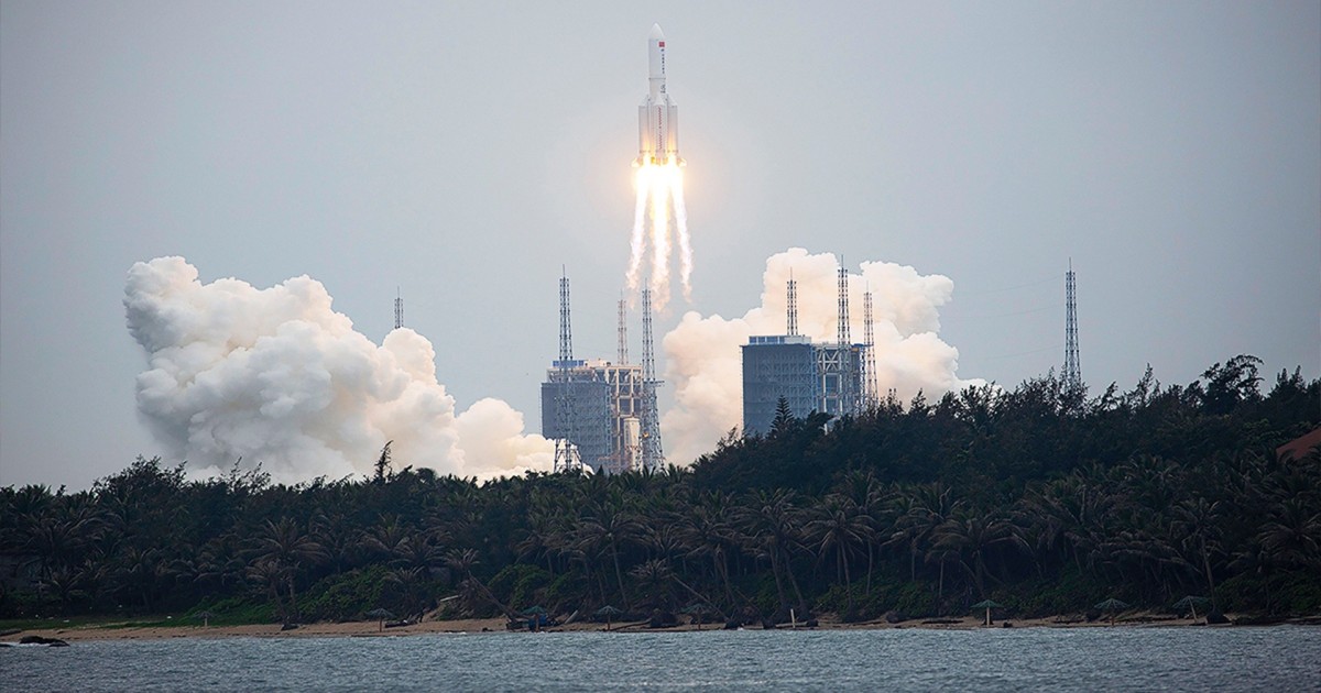 Chinese rocket body lands