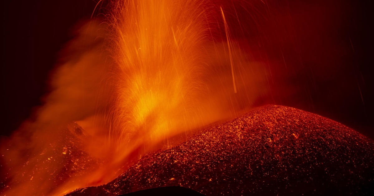 Mount Etna puts on fiery display as southeastern crater erupts