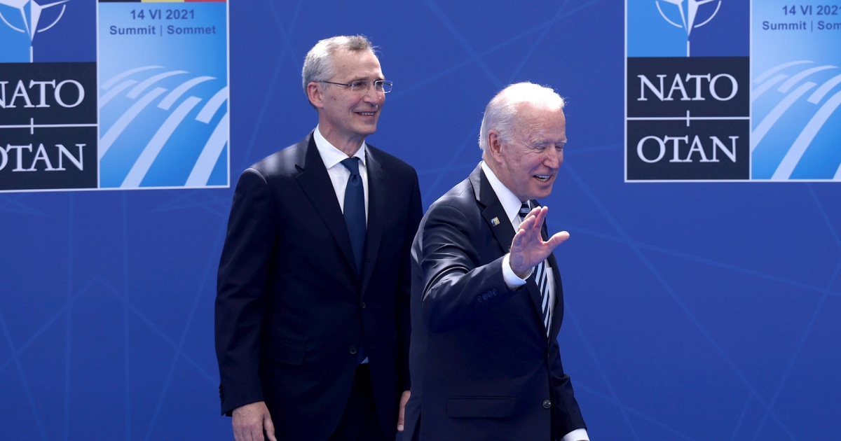 Biden, NATO chief agree Russia is a cause for concern