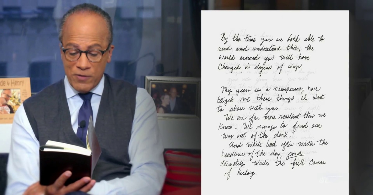 Dads of NBC News share heartfelt letters to their kids for Father’s Day