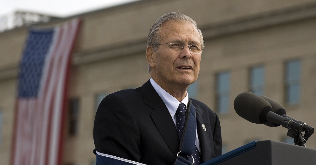 Former Defense Secretary Donald Rumsfeld dead at age 88