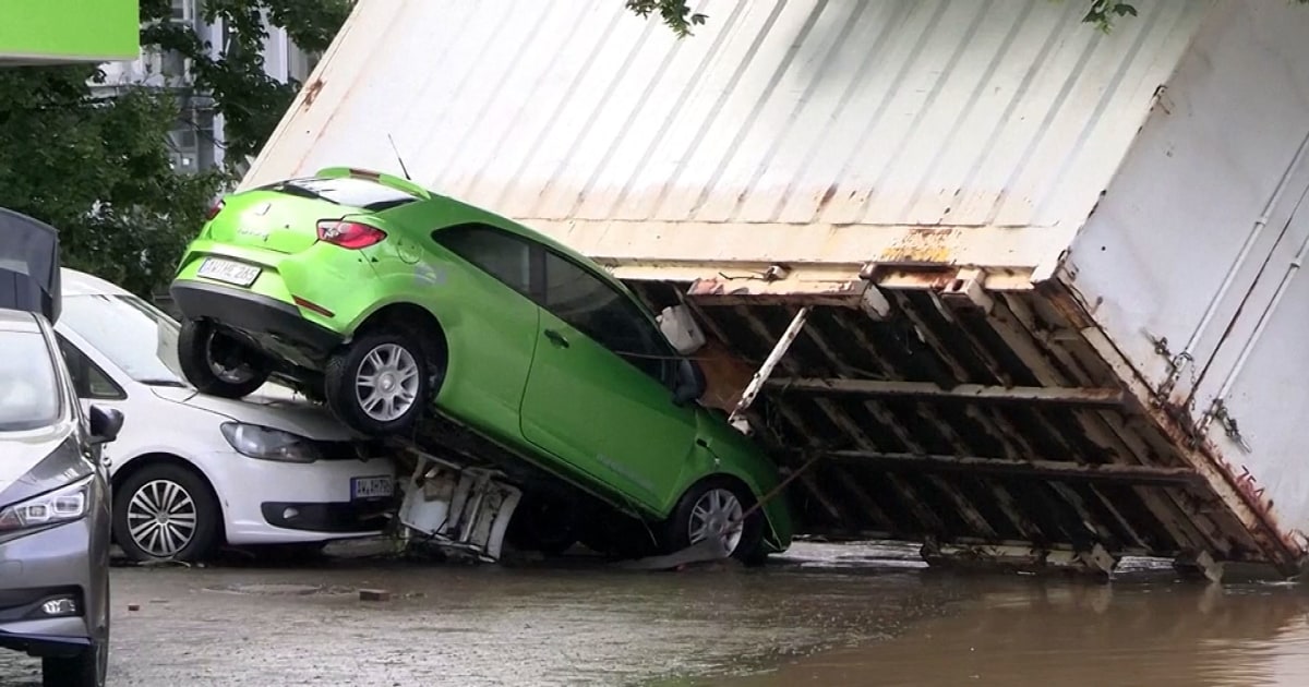 Deadly flooding strikes western Germany as buildings collapse