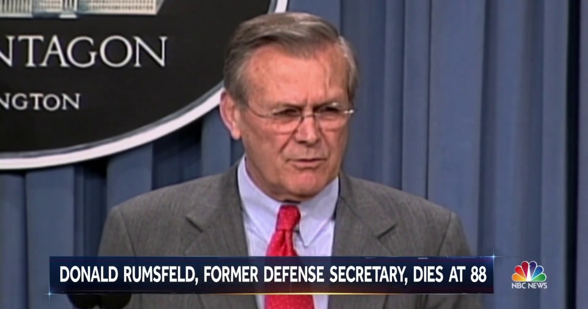 Former Defense Secretary Donald Rumsfeld dies at 88