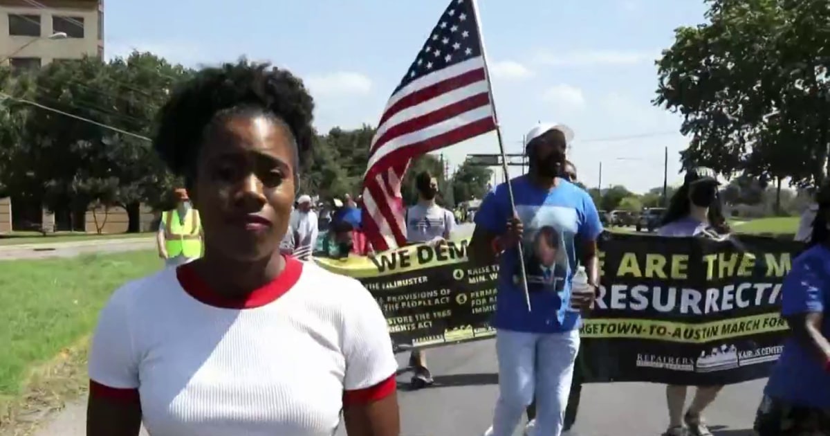 Voting rights activists finish final leg of 27-mile march to Texas Capitol