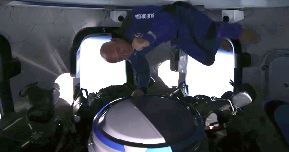 Watch: Jeff Bezos, Blue Origin crew float in zero gravity during space ...