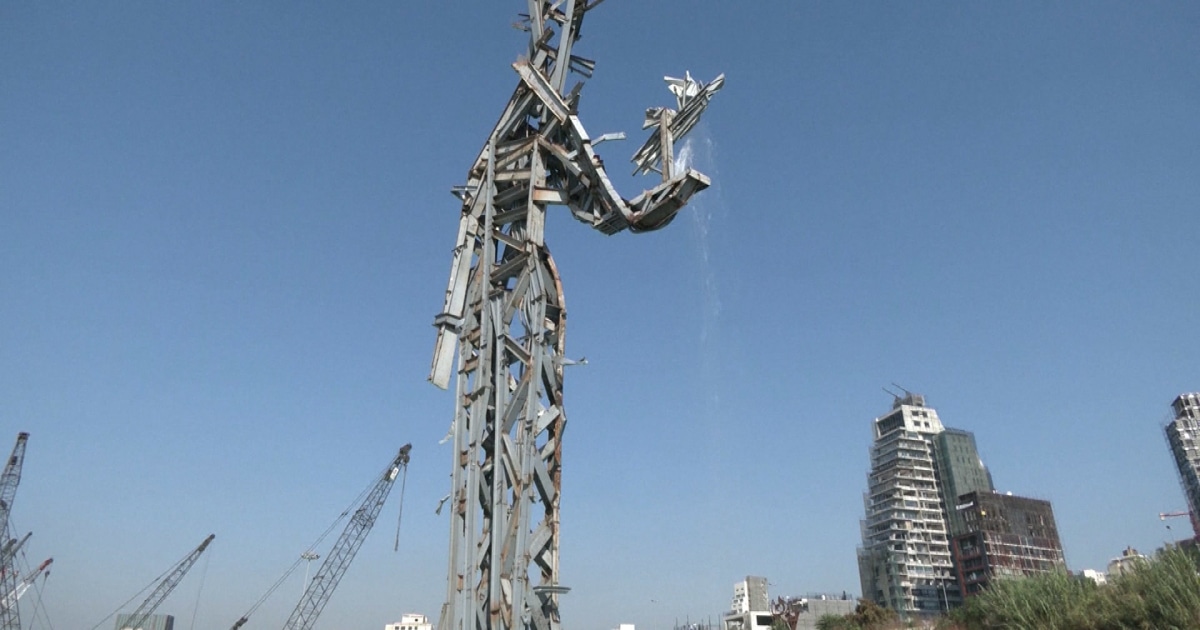 Memorial statue unveiled to victims of Beirut's port explosion