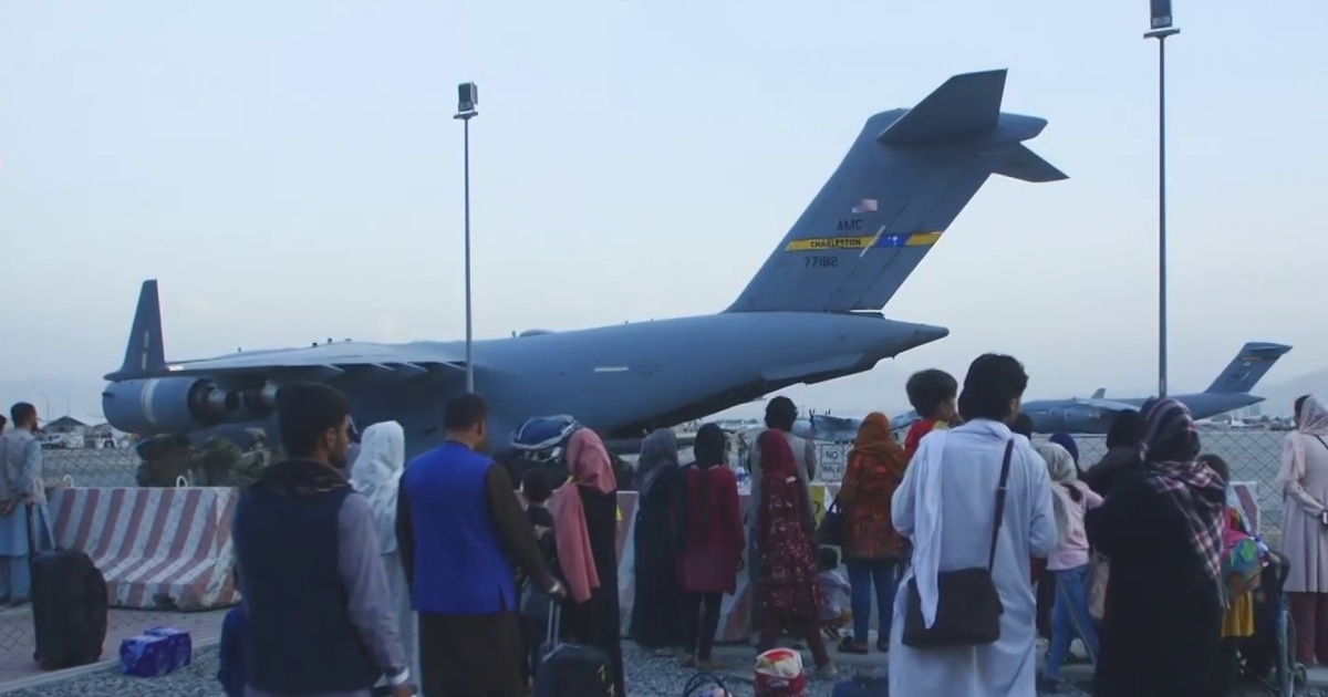 Chaos outside Kabul airport with Afghanistan evacuations ongoing