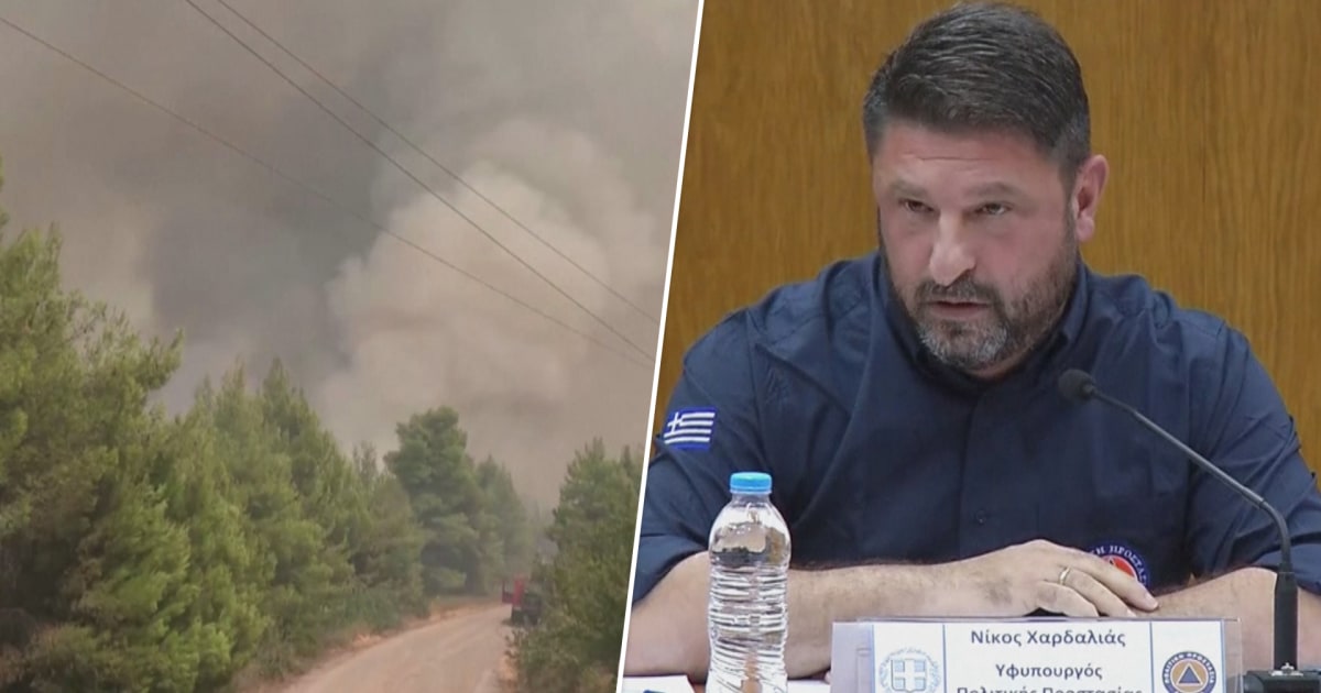 Greek minister becomes emotional as he defends handling of wildfires
