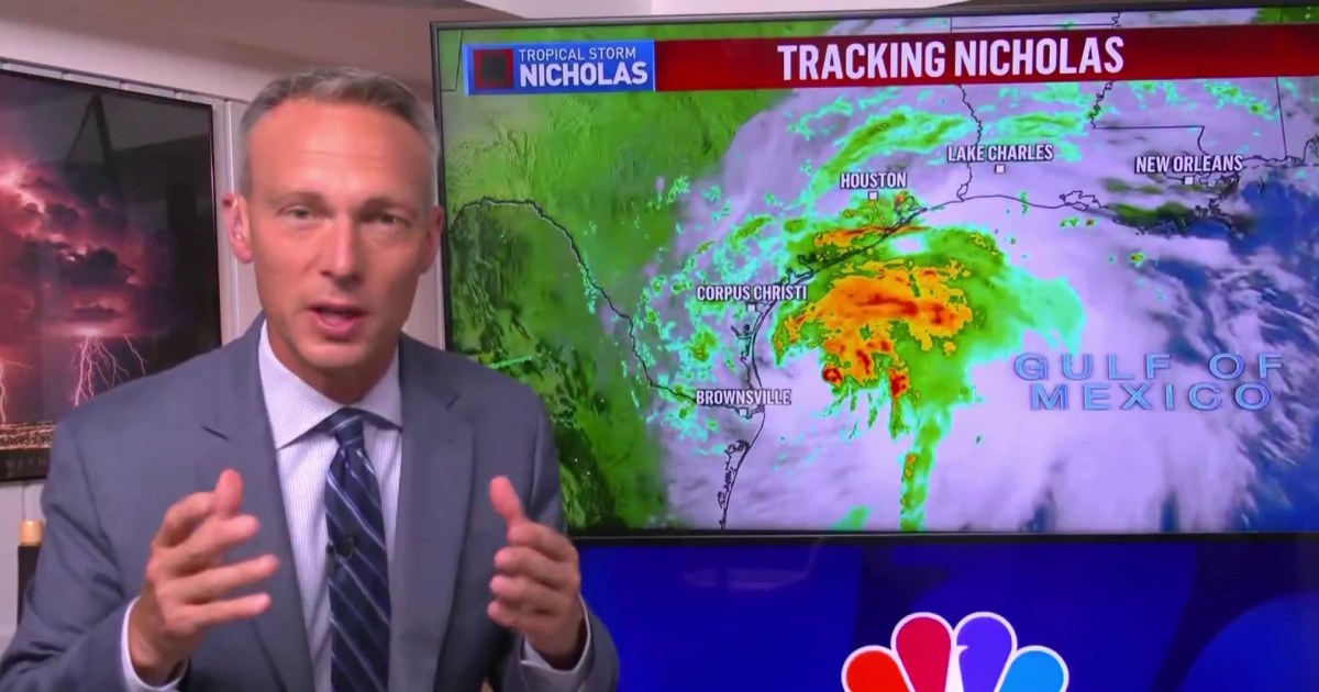 Hurricane watch issued for Texas coast as Tropical Storm Nicholas nears